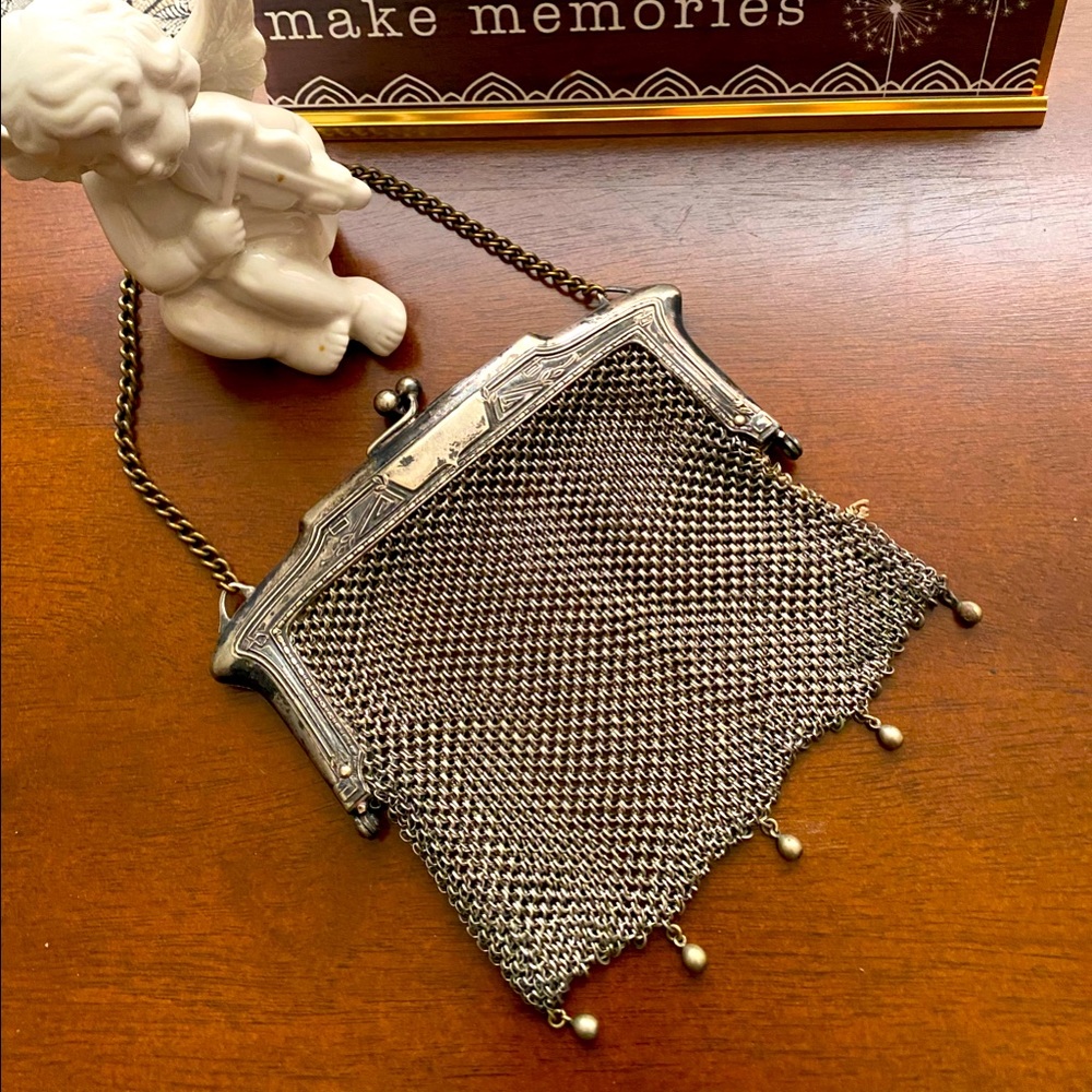 Genuine German Silver Victorian Mesh Purse Beautiful … - Gem
